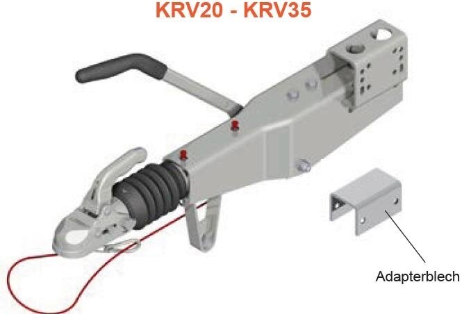 Auflaufeinrichtung KNOTT KRV 13-E GF KK14-B N3 mit Stützradkonsole | KN ...